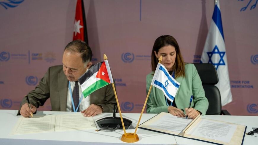 Israel, Jordan sign first environmental agreement at COP27 - Al-Monitor: Independent, trusted ...